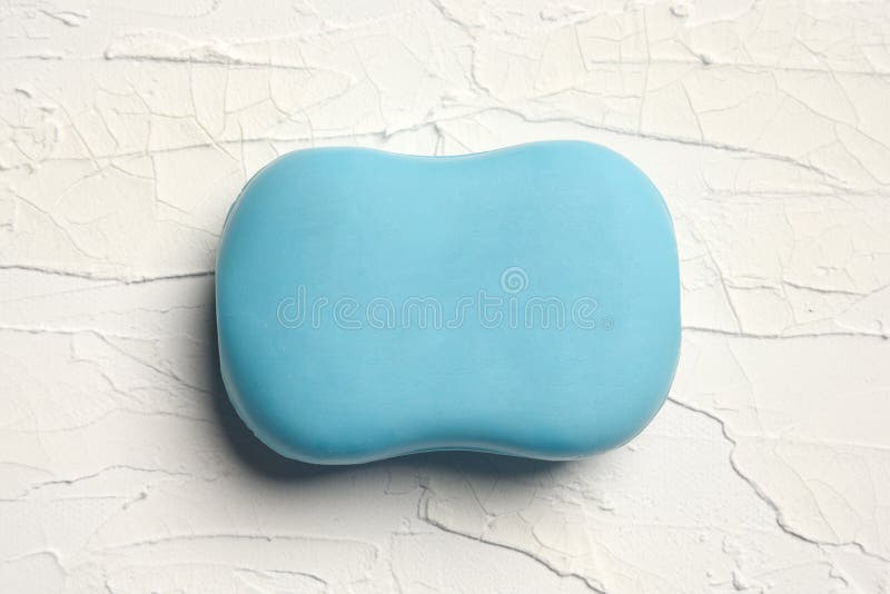 Blue Color Soap Bar, Soap Sud, Texture, Crack, White Background Stock ...