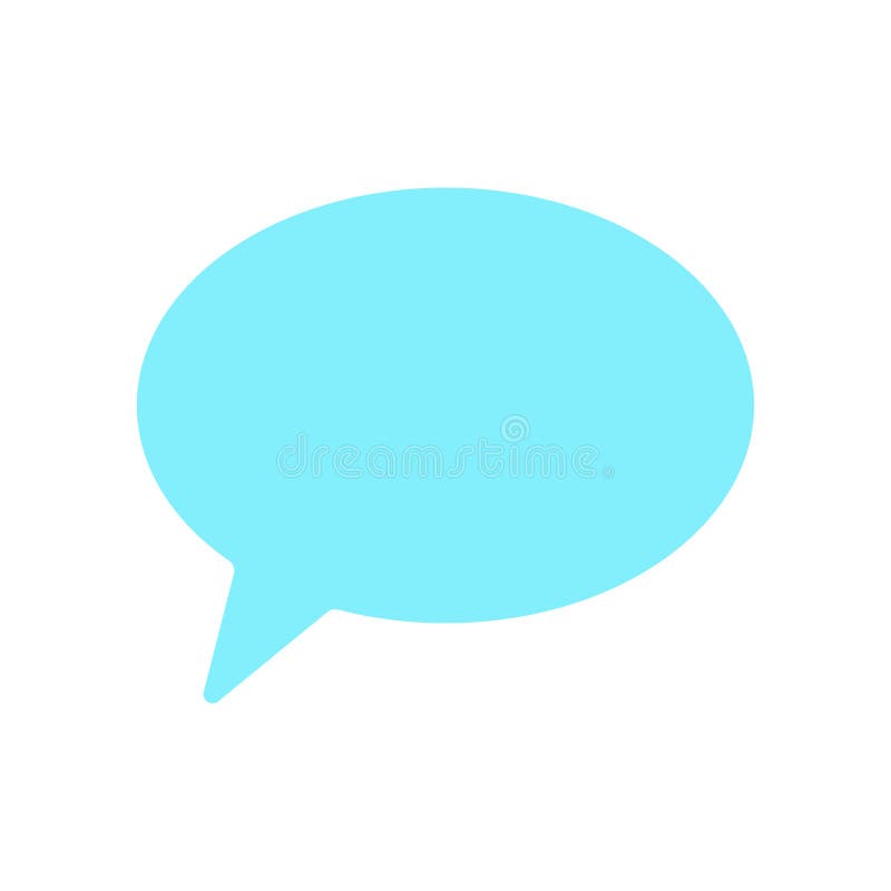 Blue Color Speech Bubble Vector Illustration Stock Vector ...