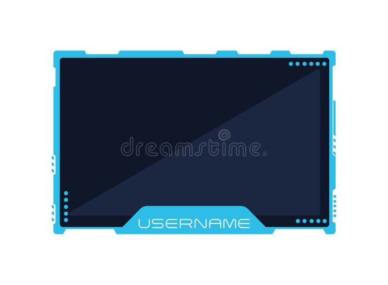 Blue streaming template stock vector. Illustration of screen - 219244496