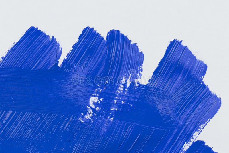 Blue Color Stroke of the Paint Brush Stock Photo - Image of creativity ...