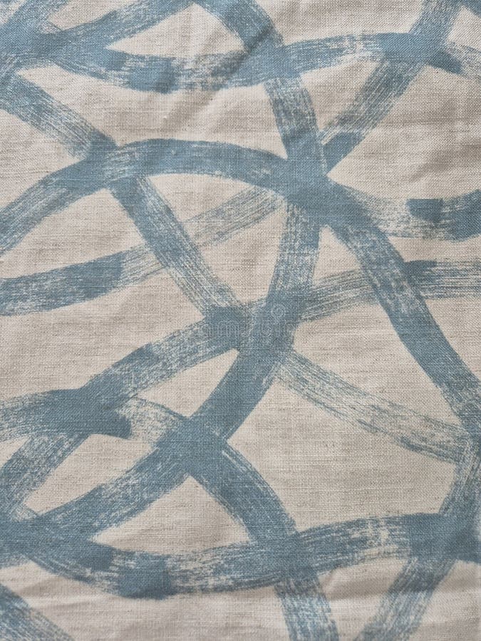 Blue Color Texture Design on White Fabric Stock Image - Image of base ...