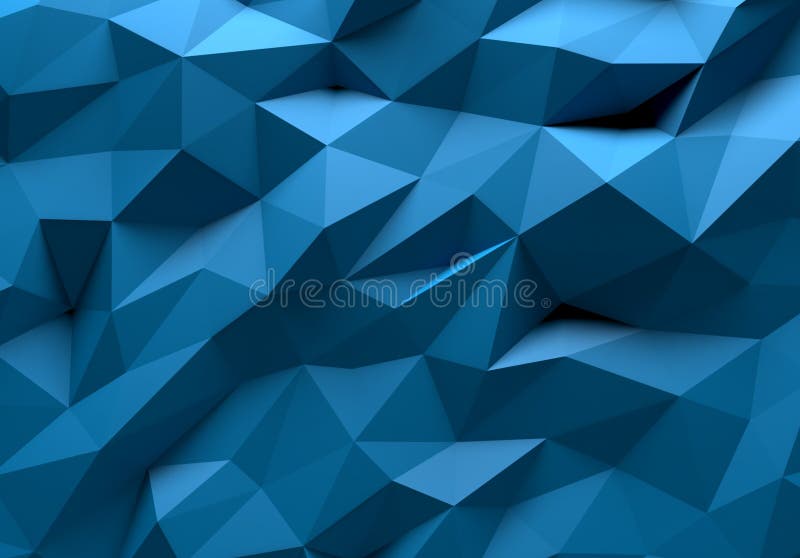 Blue Color Triangle Geometrical Background Stock Illustration ...