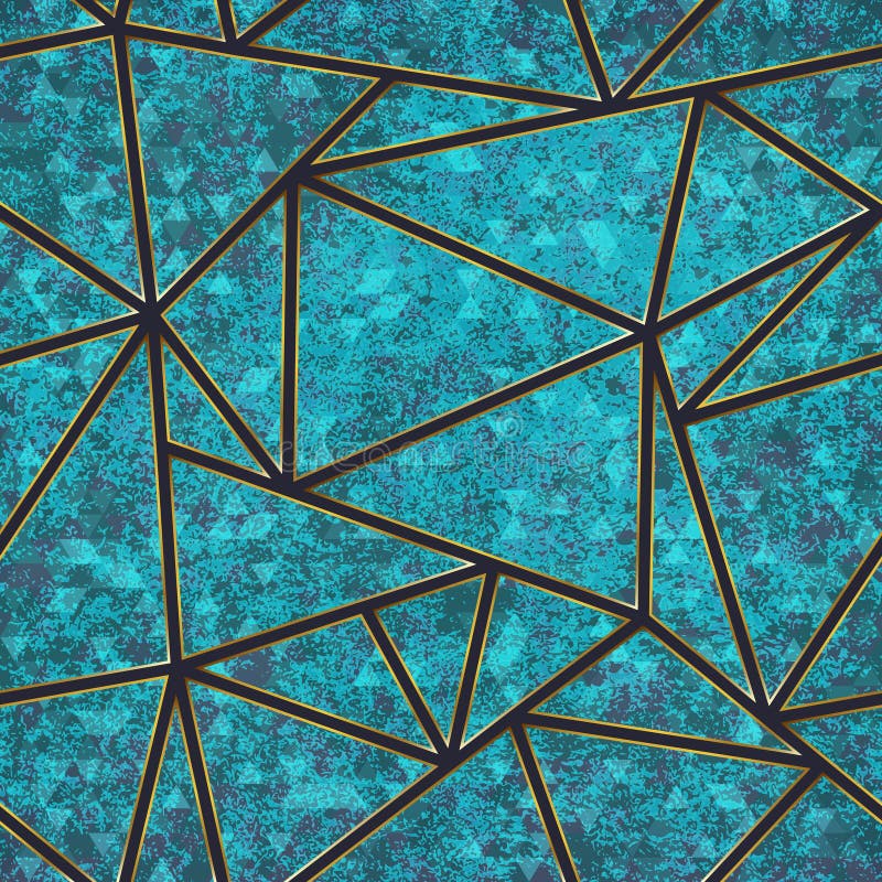 Blue Color Triangle Pattern with Grunge Effect Stock Vector ...