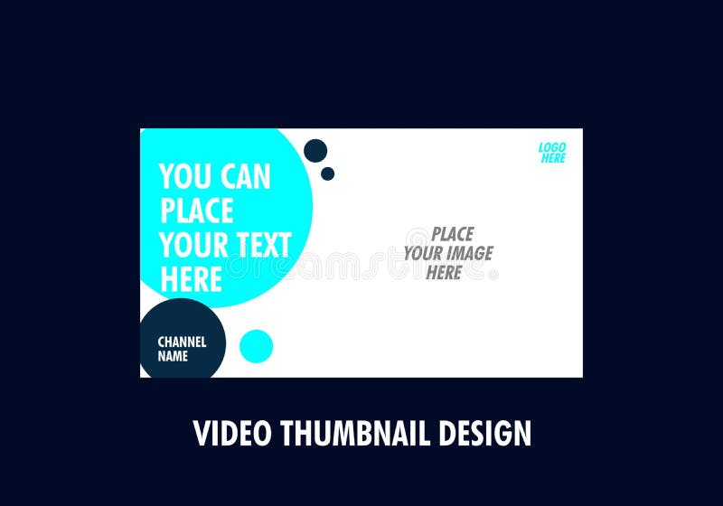 Blue Color of Video Thumbnail Stock Vector - Illustration of background ...