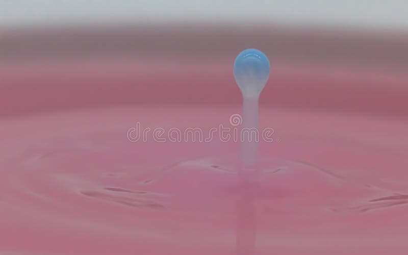 Blue Color Water Drop and Splash Stock Photo - Image of bubble, liquid ...