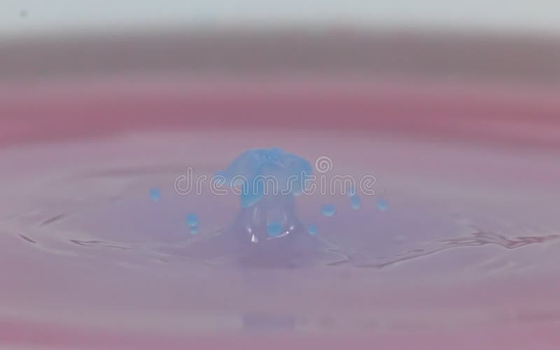Blue Color Water Drop and Splash Stock Photo - Image of form ...