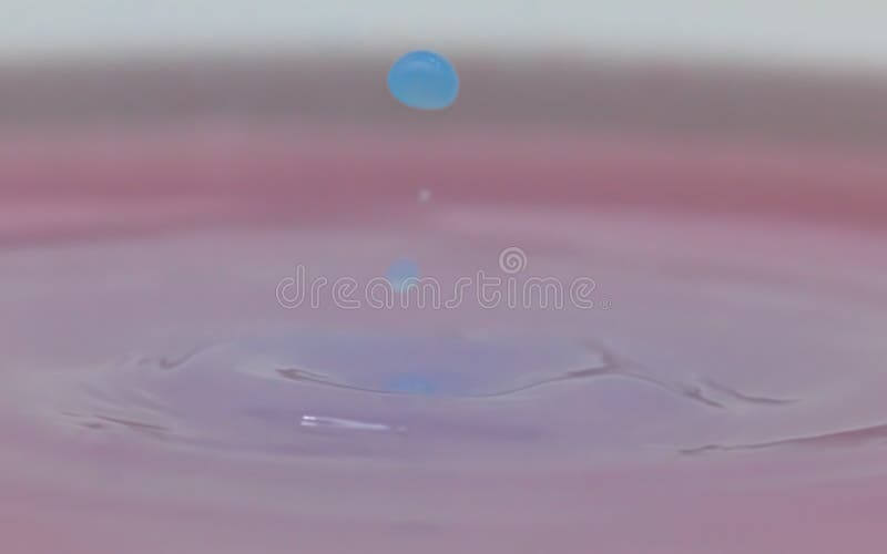 Blue Color Water Drop and Splash Stock Photo - Image of spashing, rain ...