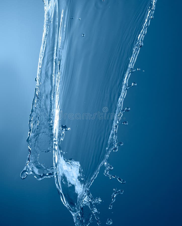 Blue Color Water Splash Isolated on Empty Background, Studio Photo ...