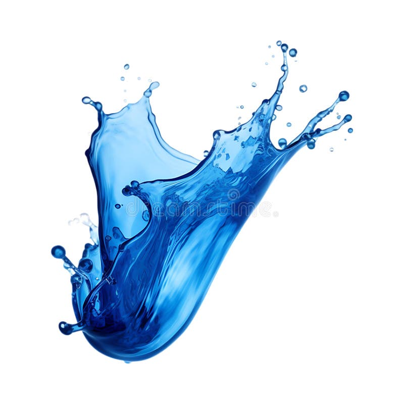 Blue Color or Water Splash on Transparent Background - Ai Generated ...