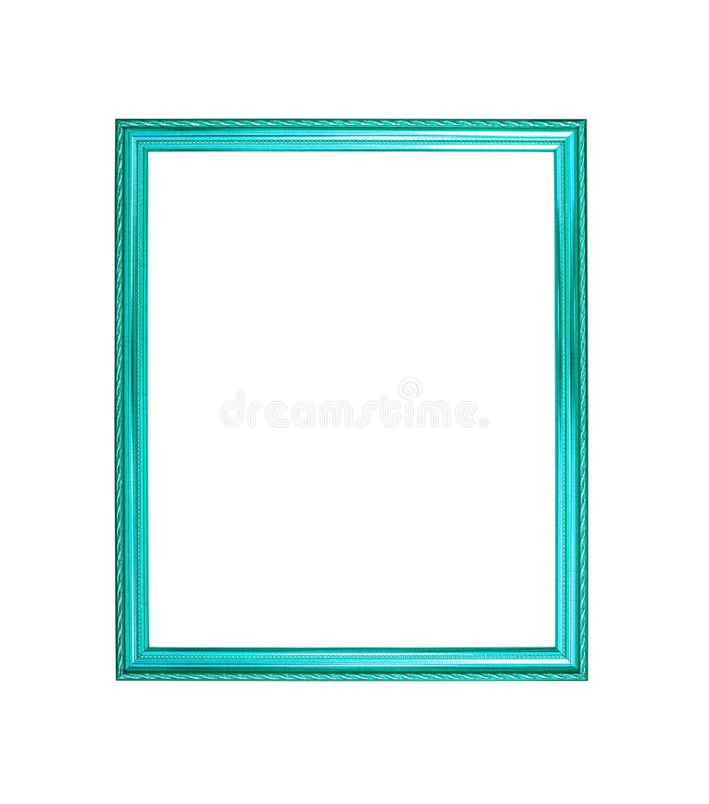 Blue Color Wooden Photo Frame Background Stock Photo - Image of gilded ...