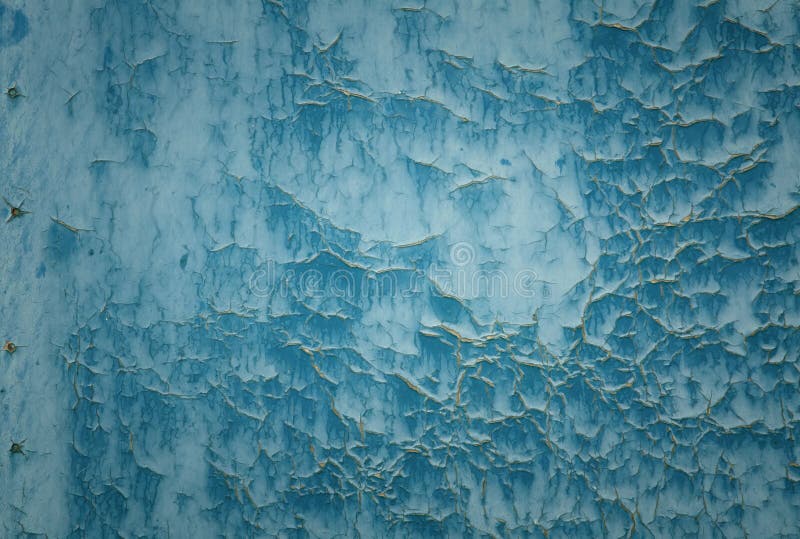 Blue Colored Dry Cracked Paint Stock Photo - Image of cracks, backdrop ...