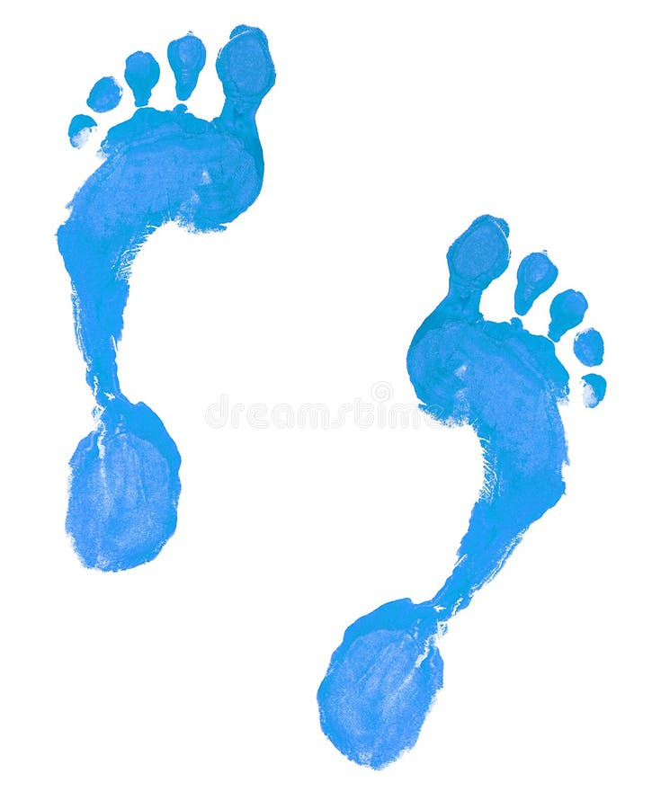 Blue colored feet stock photo. Image of five, thumbprint - 15742026