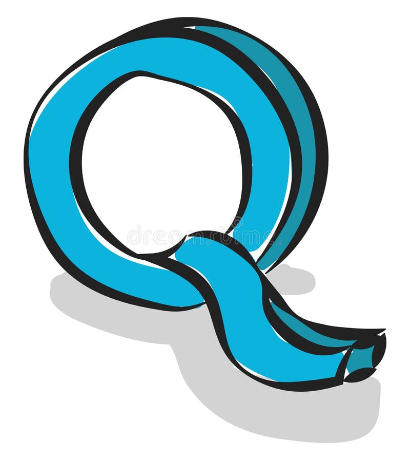 Letter Q Alphabet Vector or Color Illustration Stock Vector ...