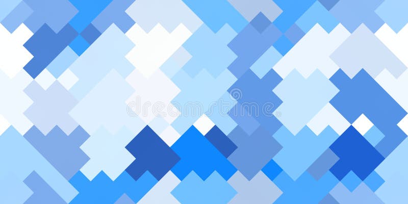Blue Colored Geometric Pixelate Texture. Colorful Square Geometry ...