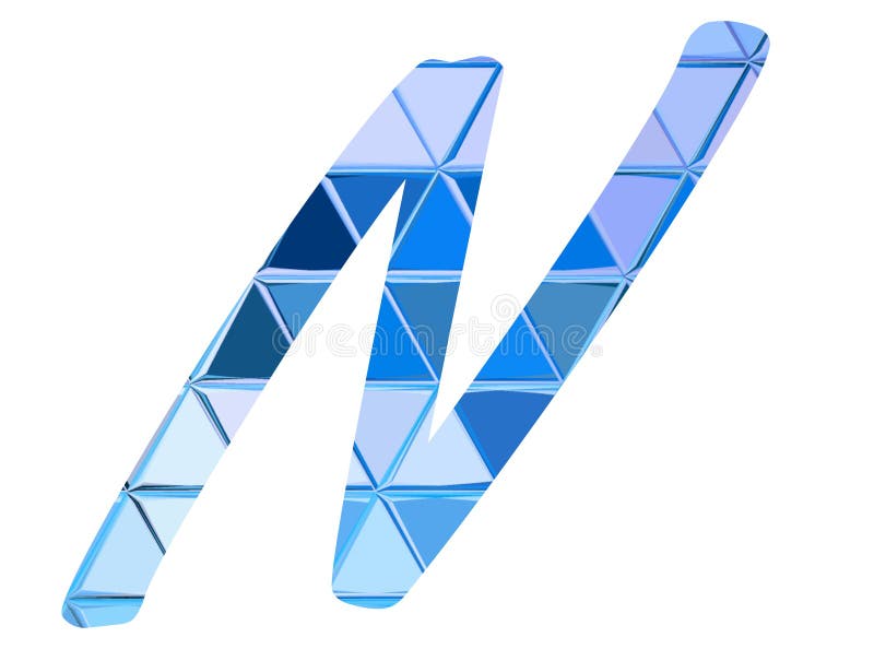 Blue Colored Letter N Logo Icon Stock Illustration - Illustration of ...
