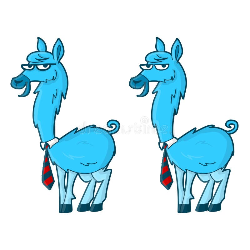 Blue Llama stock vector. Illustration of cool, smile - 29722652