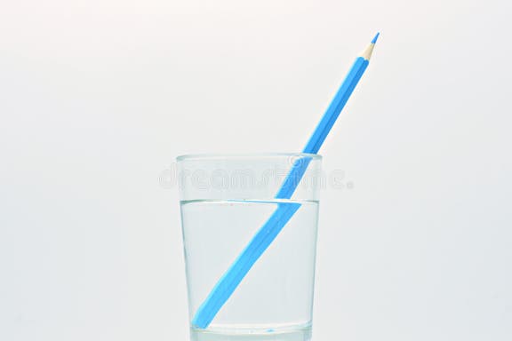 Explanation of Optical Refraction of Light Stock Image - Image of ...