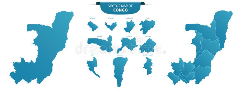 Political Map of Congo Isolated on Transparent Background Stock Vector ...