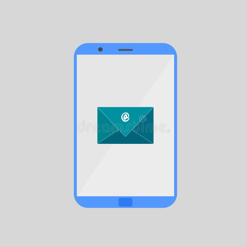 Blue Colored Smartphone Messaging.vector and Illustration Stock Vector ...