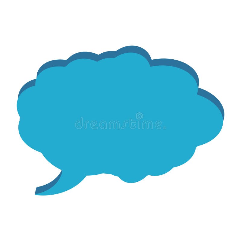 Blue Colored Speech Bubble Icon - Vector Illustration Stock Vector ...