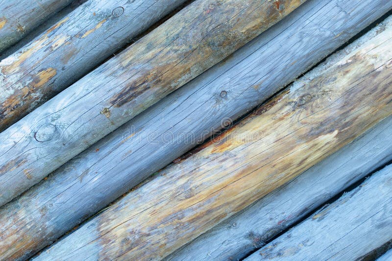 Wooden Blue Logs Background Pattern Texture. Stock Photo - Image of ...