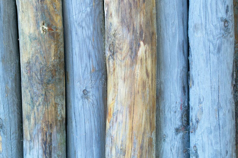 Wooden Blue Logs Background Pattern Texture. Stock Photo - Image of ...
