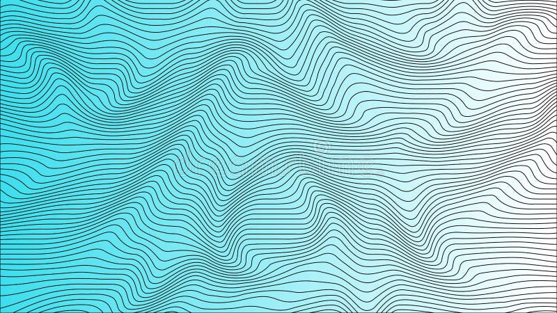 Blue Colorful Curvy Geometric Lines Wave Pattern Texture on Colorful ...