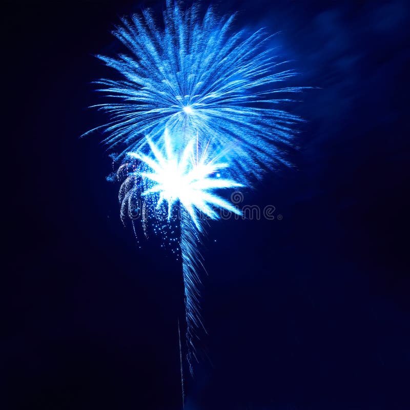 Blue colorful fireworks stock image. Image of bright - 39574169