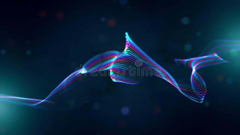 Blue Colorful Shiny Flowing Turbulence Wavy Lines with Lens Flares on ... Blue Colorful Shiny Flowing Turbulence Wavy Lines with Lens Flares on ...