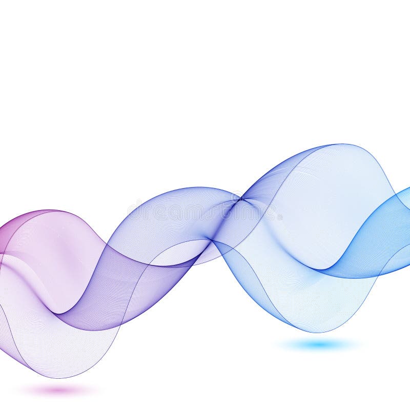 Blue Colorful Wave with Shadow. Modern Vector Illustration. Eps 10 ...