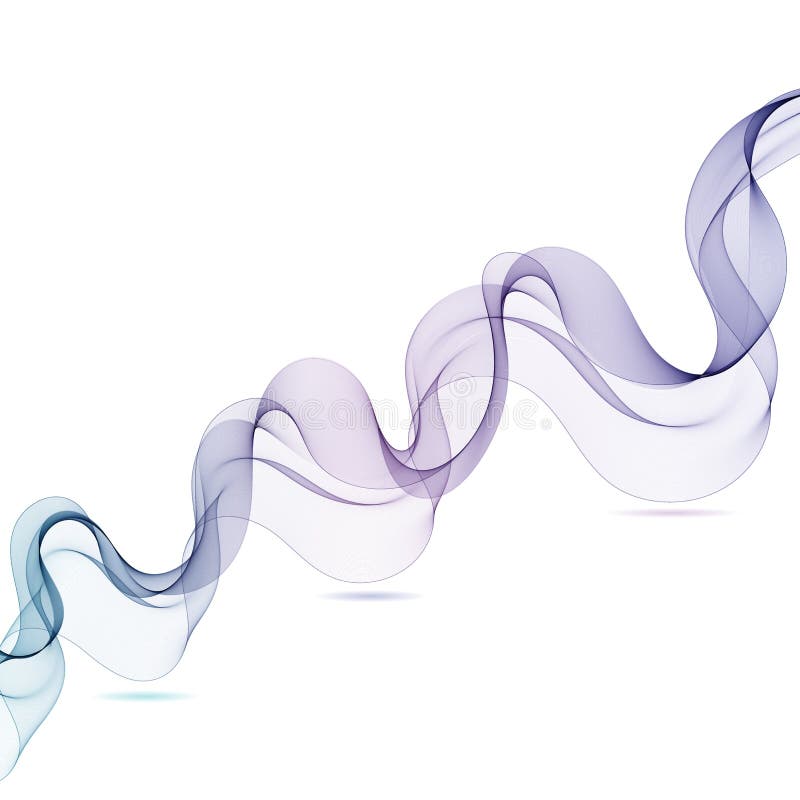 Blue Colorful Wave with Shadow. Modern Vector Illustration. Eps 10 ...