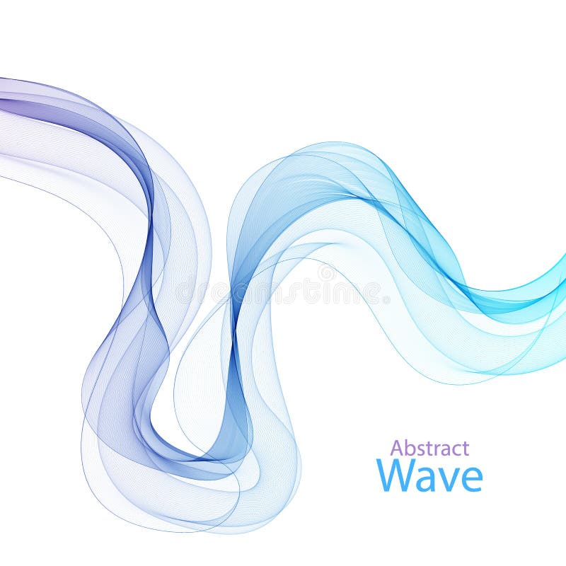 Blue Colorful Wave with Shadow. Modern Vector Illustration. Eps 10 ...