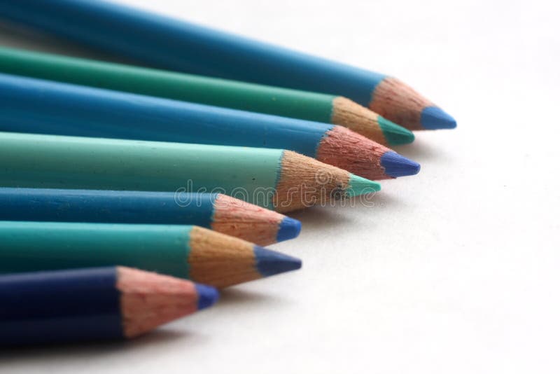 Blue Coloring Pencils stock image. Image of blues, abstract - 6414639