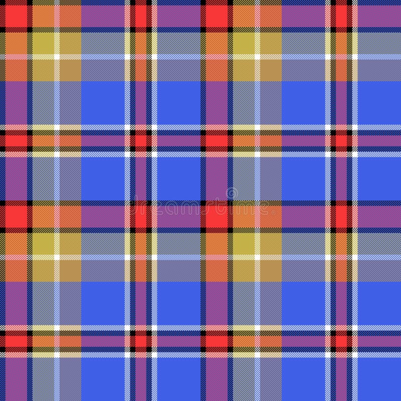 Blue Colors Check Fabric Texture Seamless Pattern Stock Vector ...