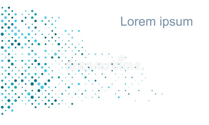 Blue Colors Dots Over White Background. Circles Halftone Design Stock ...