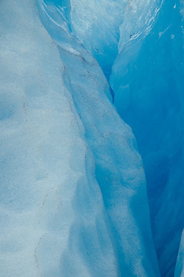 Blue Colors of Ice Inside Glacier Stock Photo - Image of closeup ...