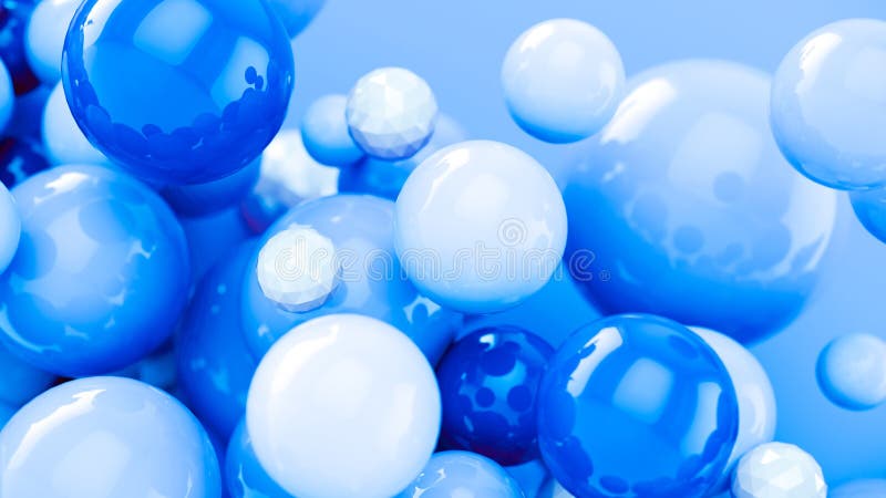 Blue Colour Bubbles Design. Abstract Colorful Background with 3d ...