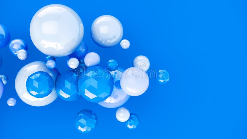 Blue Colour Bubbles Design. Abstract Colorful Background with 3d ...
