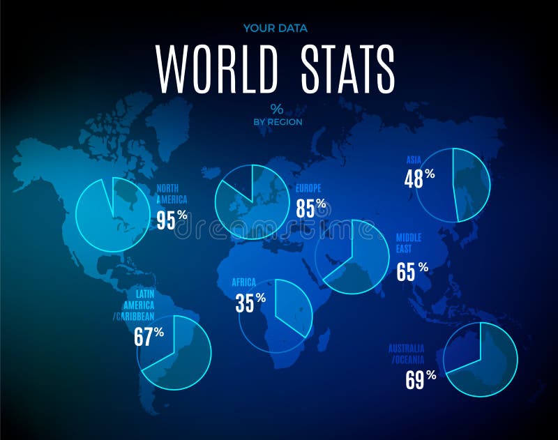 Blue Colour Business Presentation Vector Slide, Data Visualization ...