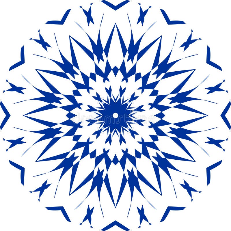 Blue Colour Mandala in 3d and Ashoka Chakra Paattern Stock Vector ...