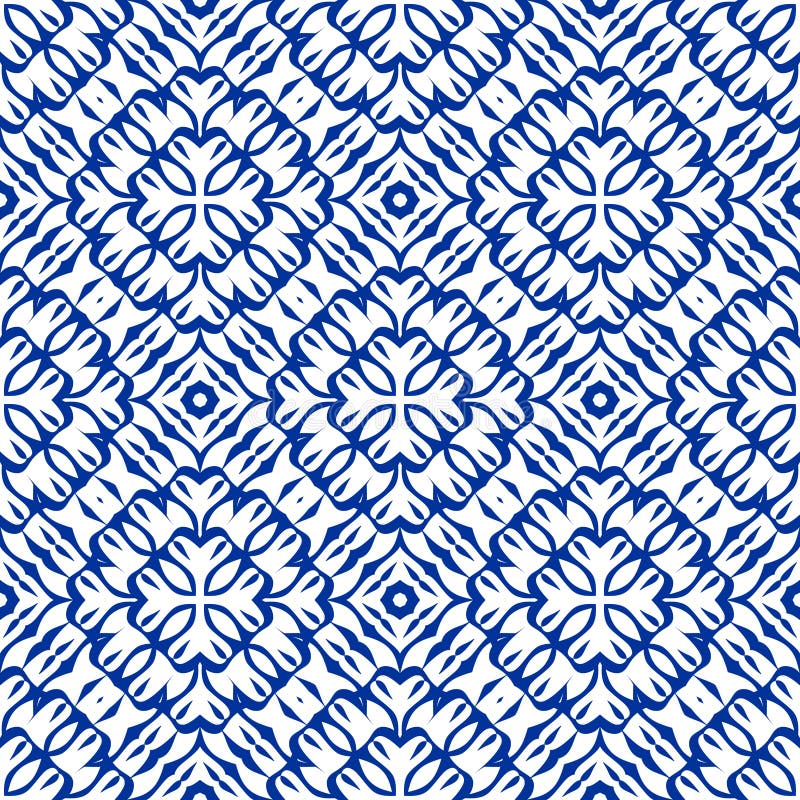 Blue Colour Seamless Design Pattern in White Background Stock Vector ...