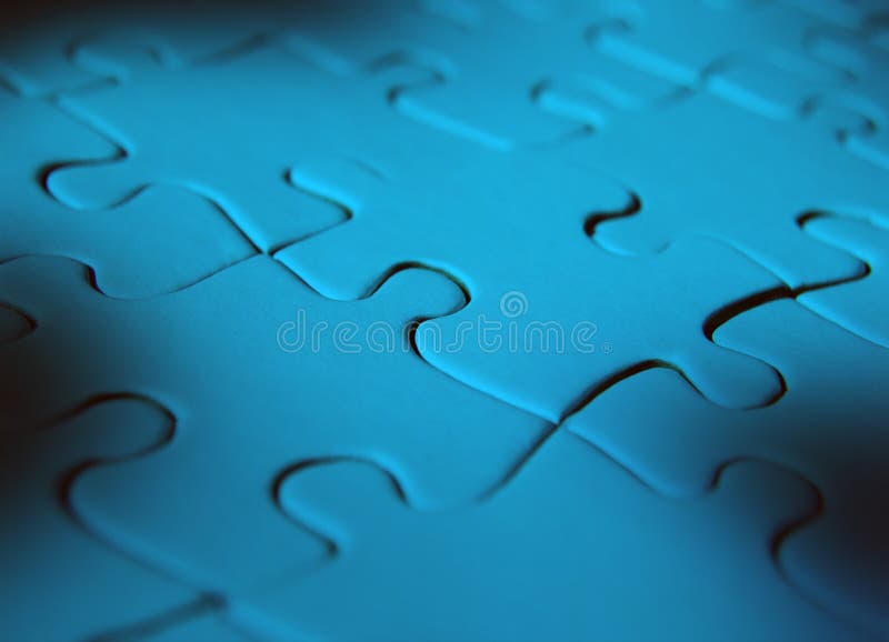 Blue coloured igsaw puzzle stock photo. Image of blue - 13416132