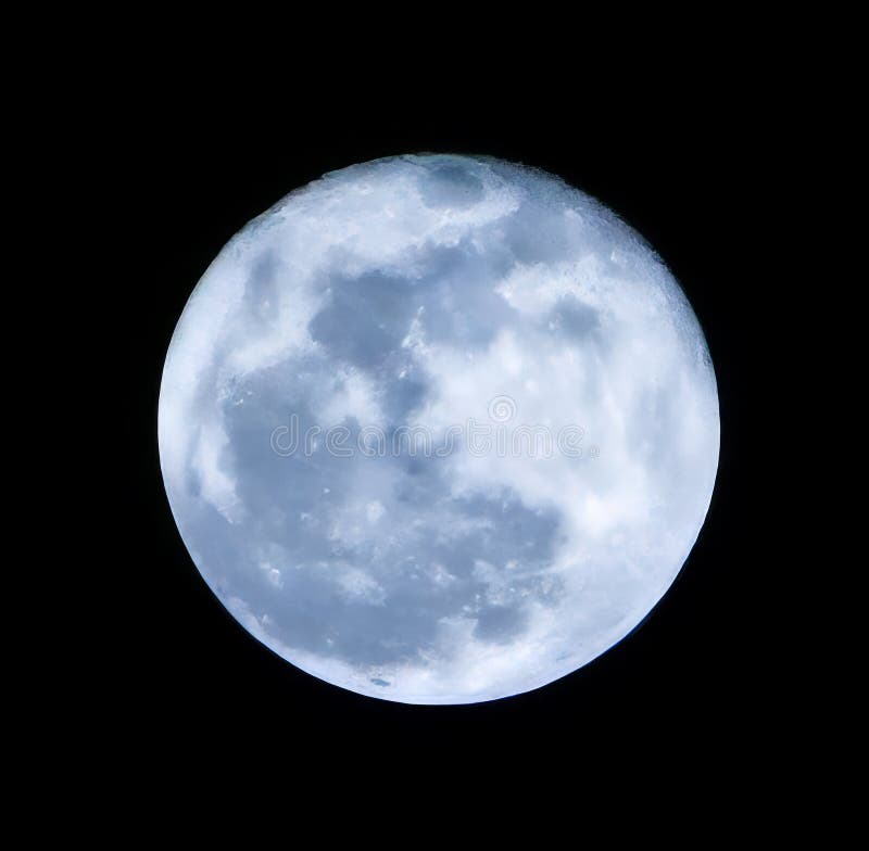 Blue coloured Moon stock photo. Image of skies, moonlight - 334110740