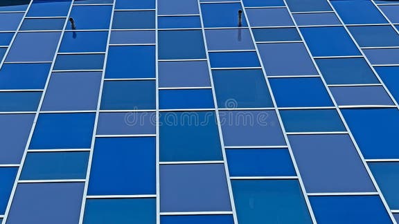 Blue Coloured Windows of a Building Stock Photo - Image of downtown ...