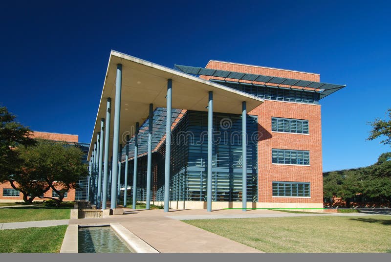 Blue Columns and Glass stock photo. Image of blue, modern - 3869618