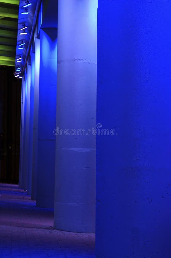 Blue Columns of Light stock photo. Image of lighting, columns - 2265262