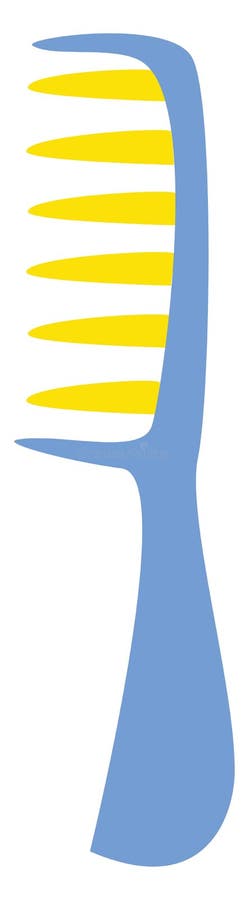Blue comb, icon stock vector. Illustration of graphic - 260376984
