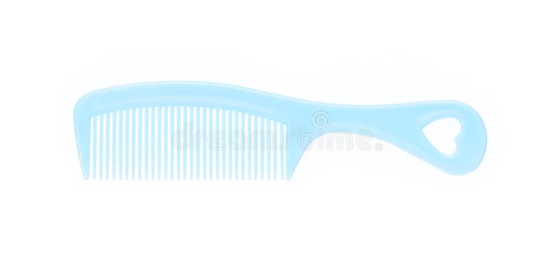 Blue Comb, Isolated on White Background. Stock Image - Image of care ...