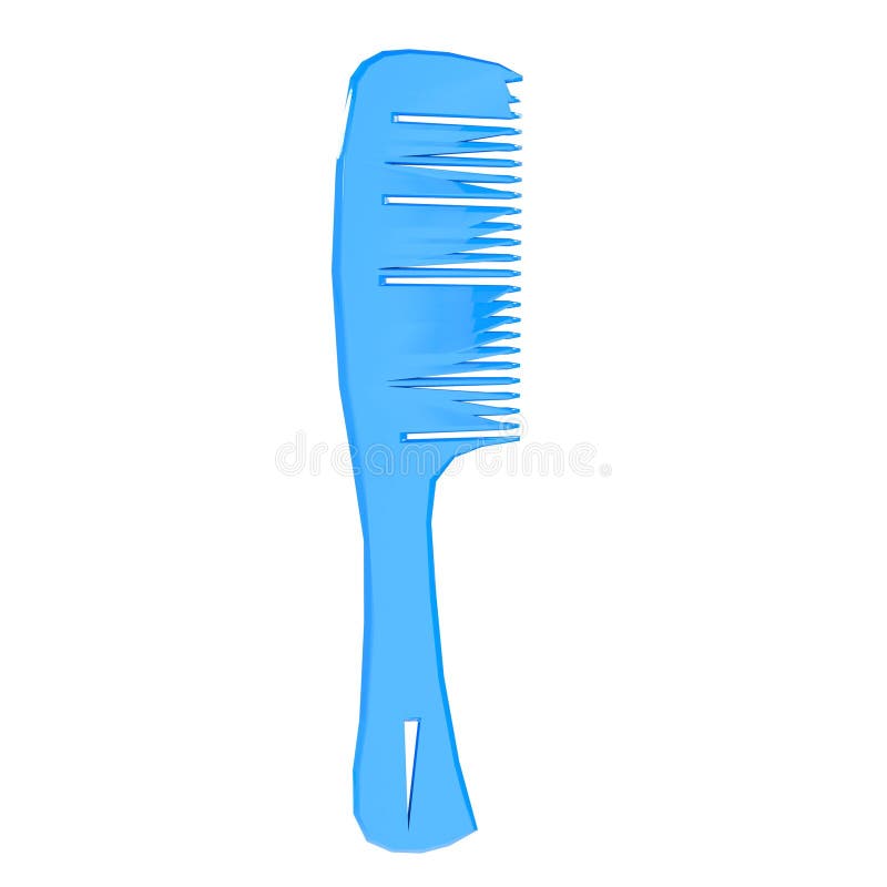 Blue Comb Isolated on White Background Stock Illustration ...