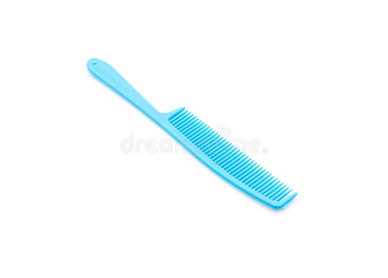 Blue comb on white stock image. Image of combing, background - 104163233